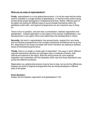Regionalism | DOC