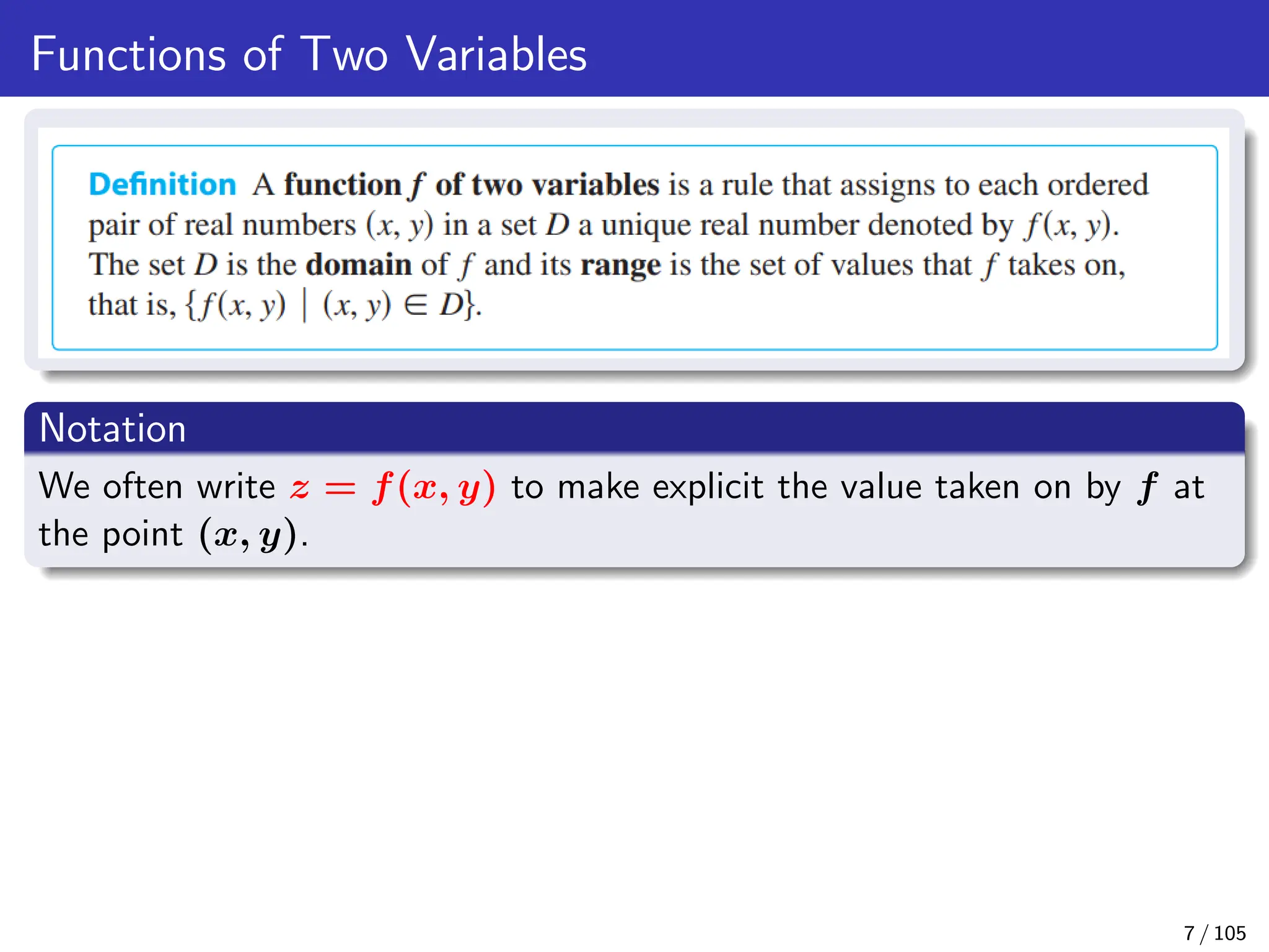 Functions Of Several Variables From Introduction Upto Chain Rule Ppt