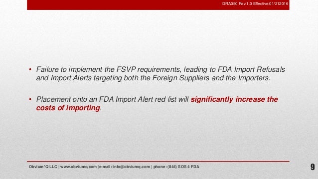 Foreign Supplier Verification Programs [FSVP]