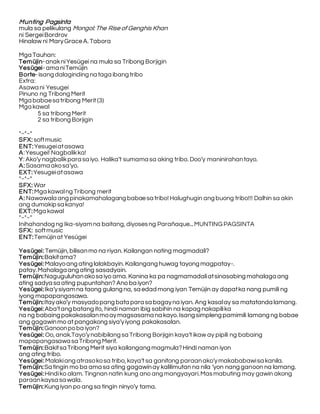 Munting Pagsinta | DOCX