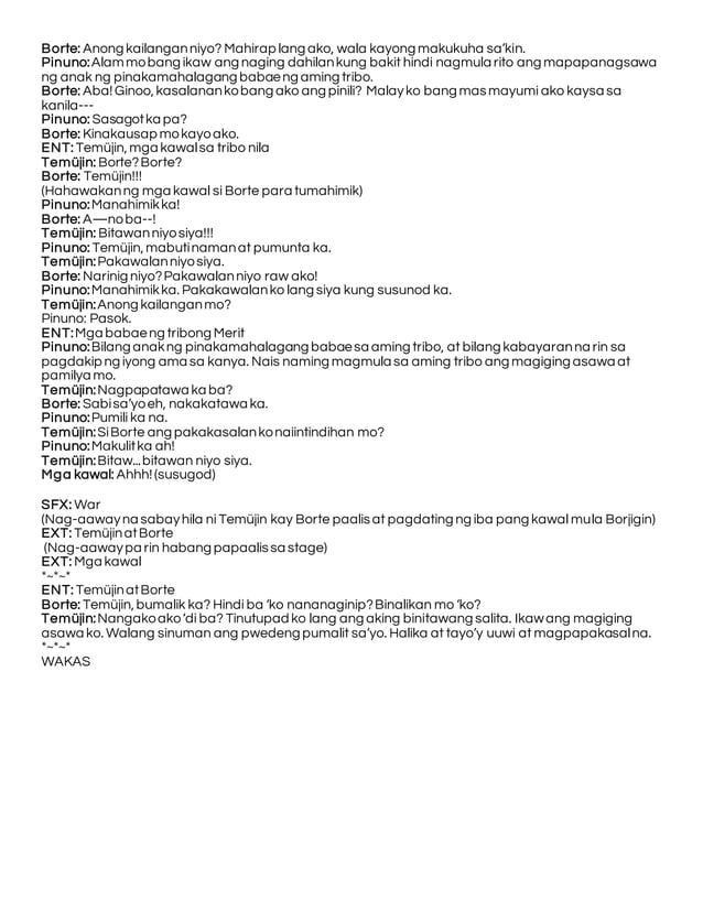 Munting Pagsinta | DOCX