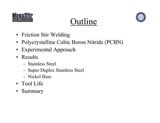 FSW of Stainless Steel And Nickel Alloys | PDF