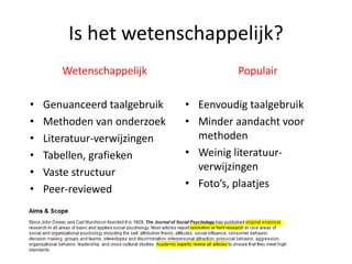 Fsw psy 2010-11-02 deel powerpoint presentatie - uitwerking stappenplan ...
