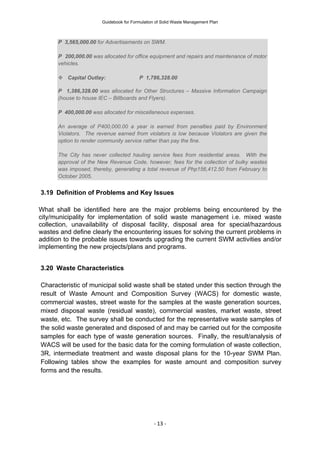 Guidebook for Formulation of Solid Waste Management Plan | PDF