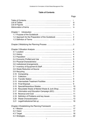Guidebook for Formulation of Solid Waste Management Plan | PDF