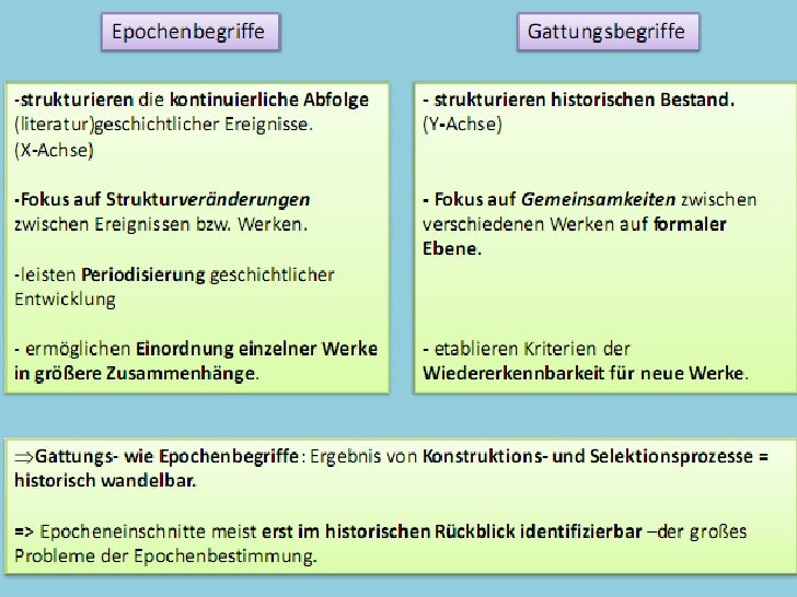 F S Z I I Epochen Gattungen