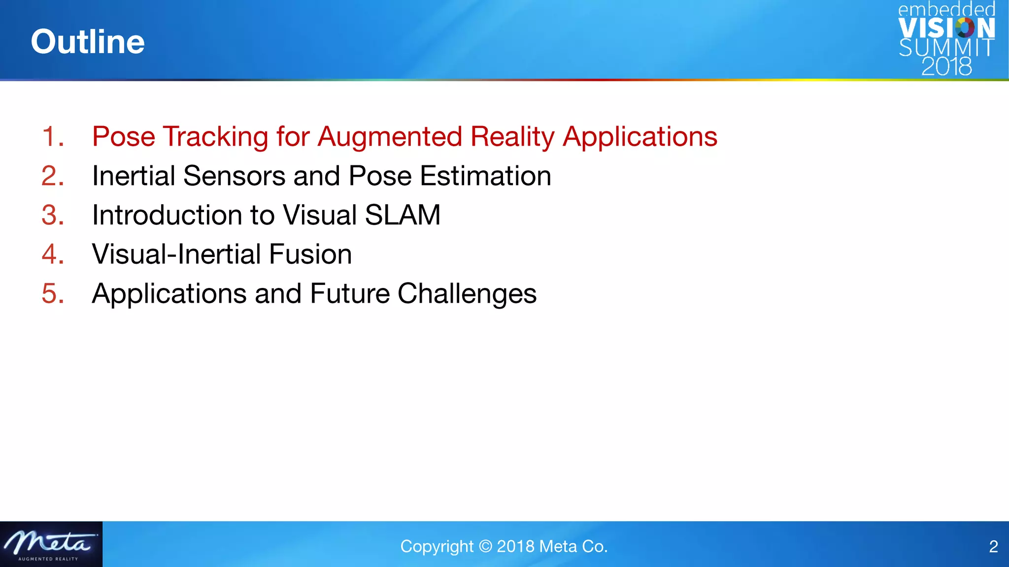 "Visual-Inertial Tracking for AR and VR," a Presentation from Meta | PPT