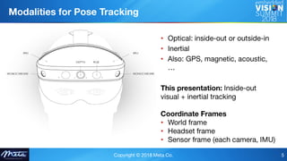 "Visual-Inertial Tracking for AR and VR," a Presentation from Meta | PPT