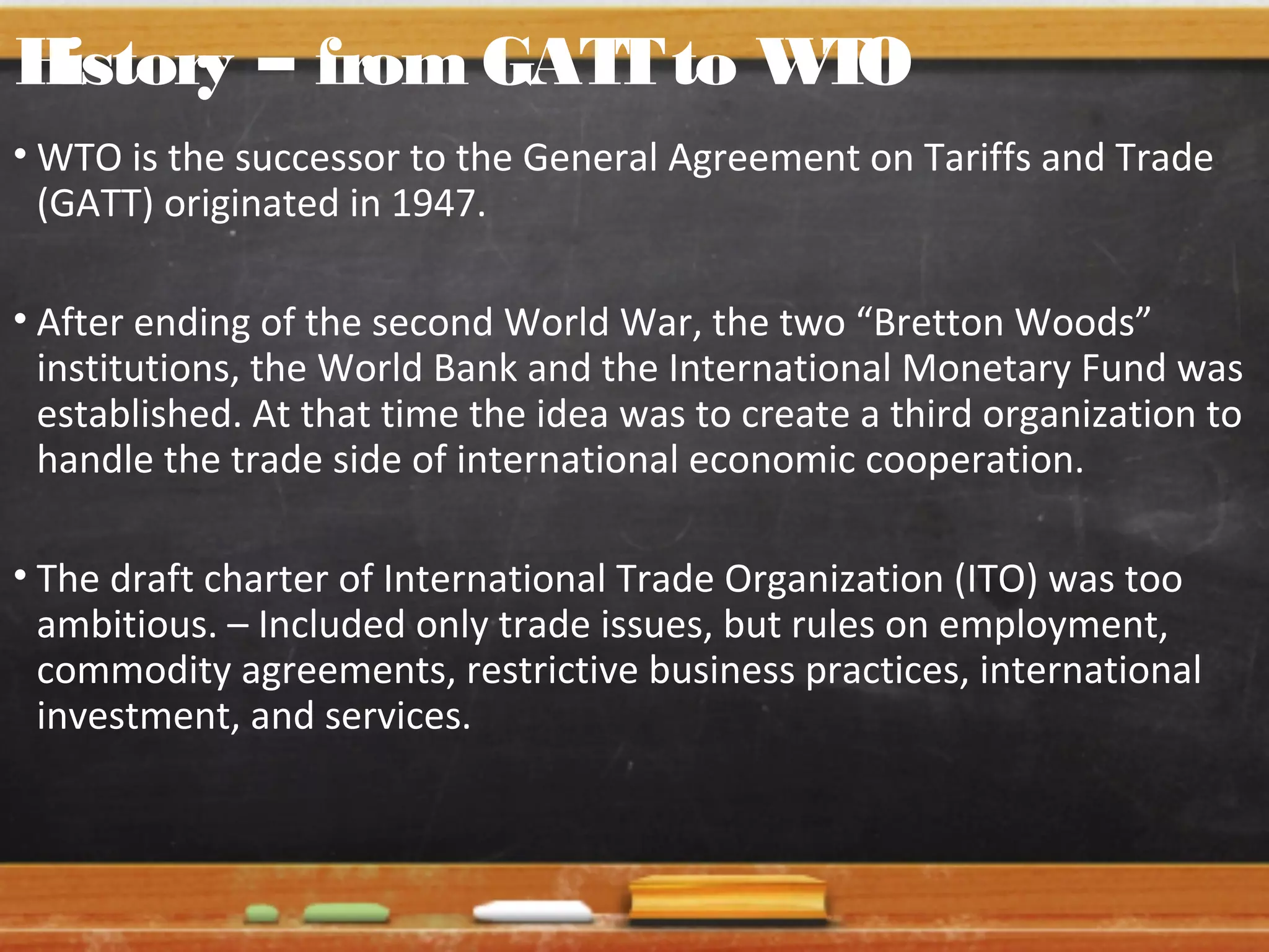 WORLD TRADE ORGANISATION | PPT