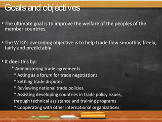 WORLD TRADE ORGANISATION | PPT | Political Issues & policy | Politics