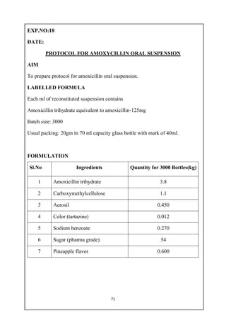 FORMULATION TECHNOLOGY PRACTICAL MANUAL | PDF