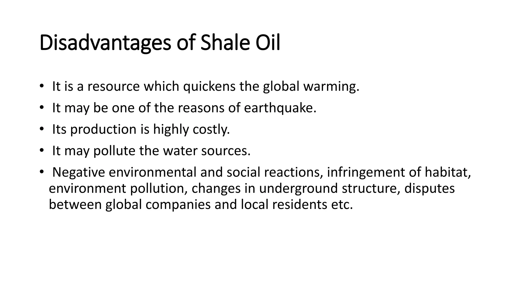 production of oil from shale | PPTX