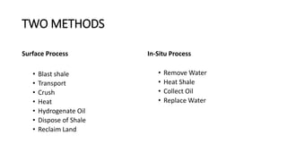 production of oil from shale | PPTX