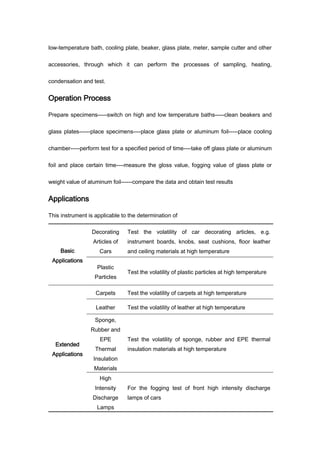 Ft f1 fogging tester | PDF