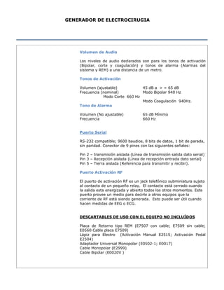 ELECTROBISTURI Valleylab | PDF