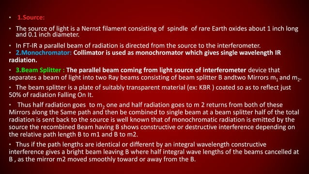 Ft ir instrumentation | PPTX | Chemistry | Science