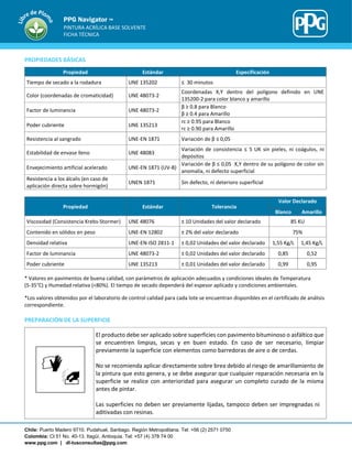 Ft ppg-navigator-base-solvente 2018-chile | PDF