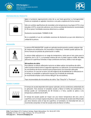 Ft ppg-navigator-base-solvente 2018-chile | PDF