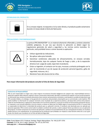 Ft ppg-navigator-base-solvente 2018-chile | PDF