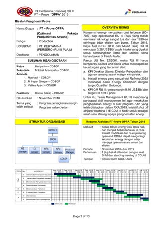 FT-Prove OPPA KONSERVASI ENERGI MELALUI REKAYASA PROSES SHUT OFF STRIPPER N-II DI UNIT CDU II | PDF