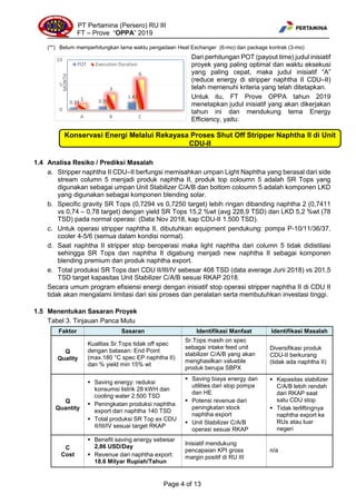 FT-Prove OPPA KONSERVASI ENERGI MELALUI REKAYASA PROSES SHUT OFF STRIPPER N-II DI UNIT CDU II | PDF