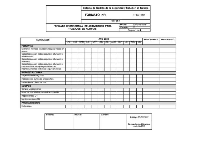 FT-SST-097 Cronograma de Actividades para Trabajo en Alturas.doc