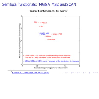 Methods available in WIEN2k for the treatment of exchange and correlation effects | PPTX