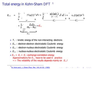 Methods available in WIEN2k for the treatment of exchange and ...
