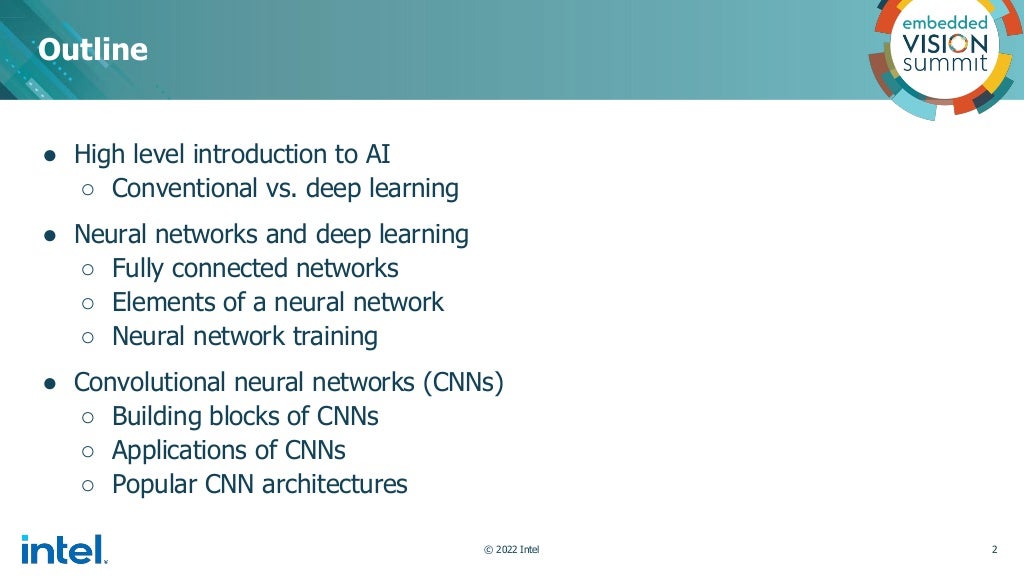 Introduction To Computer Vision With Convolutional Neural Networks” A Presentation From Intel