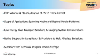 “Introduction to the CSI-2 Image Sensor Interface Standard,” a ...