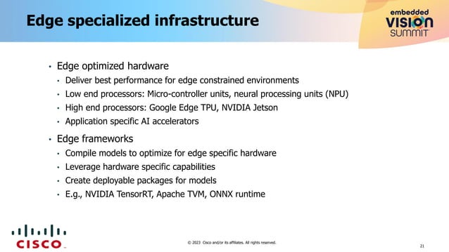 “Introduction to Optimizing ML Models for the Edge,” a Presentation from Cisco Systems | PDF ...