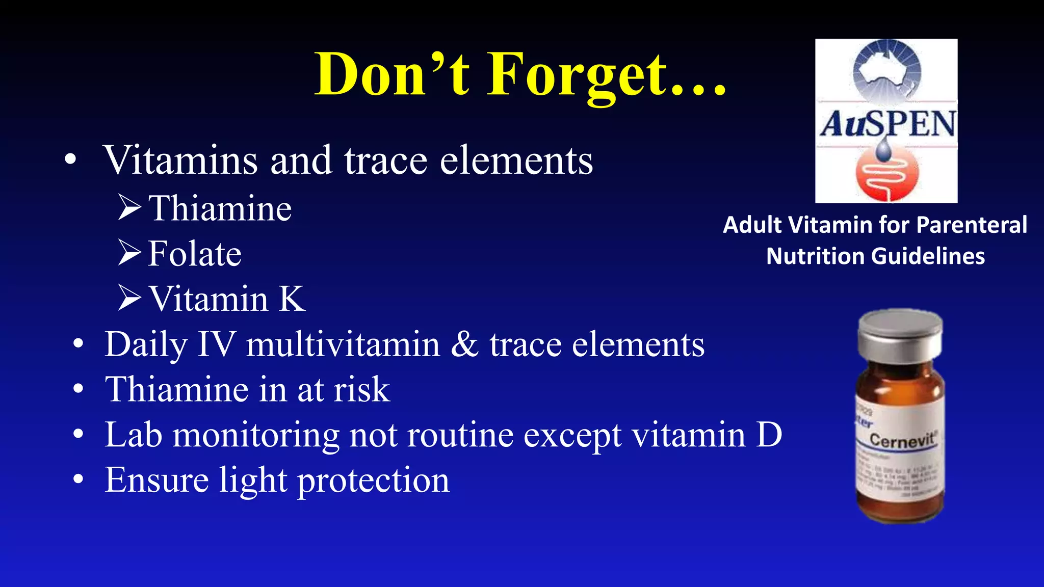 How I assess nutritional requirements and prescribe TPN | PPTX