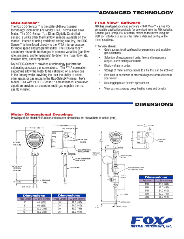 New Thermal Mass Flow Meter From Fox Instruments | PDF