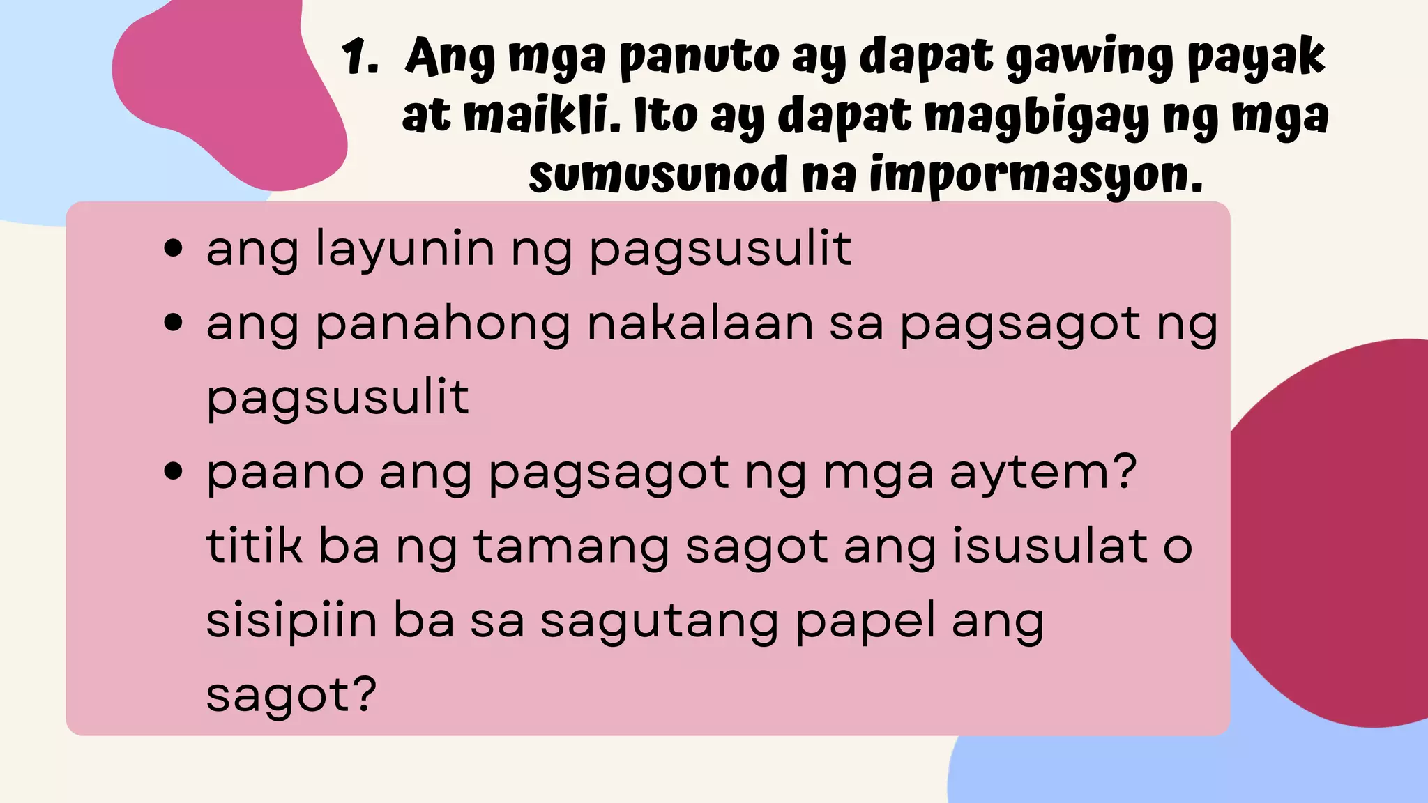 PAGBUO NG PAGSUSULIT | PDF