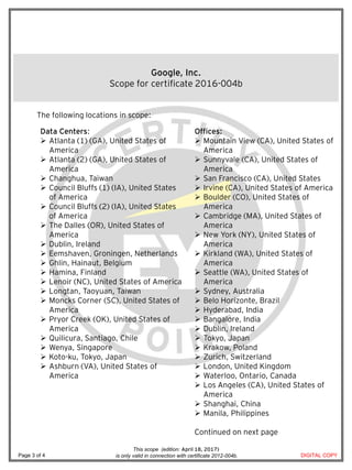 Gcp iso 27017_2017 | PDF