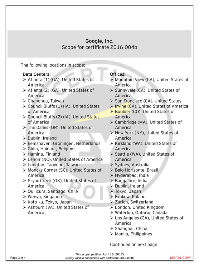 Gcp iso 27017_2017 | PDF
