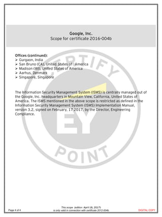 Gcp iso 27017_2017 | PDF
