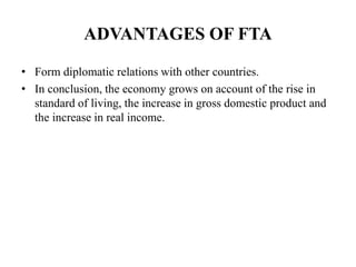 FTA Economics Presentation | PPTX