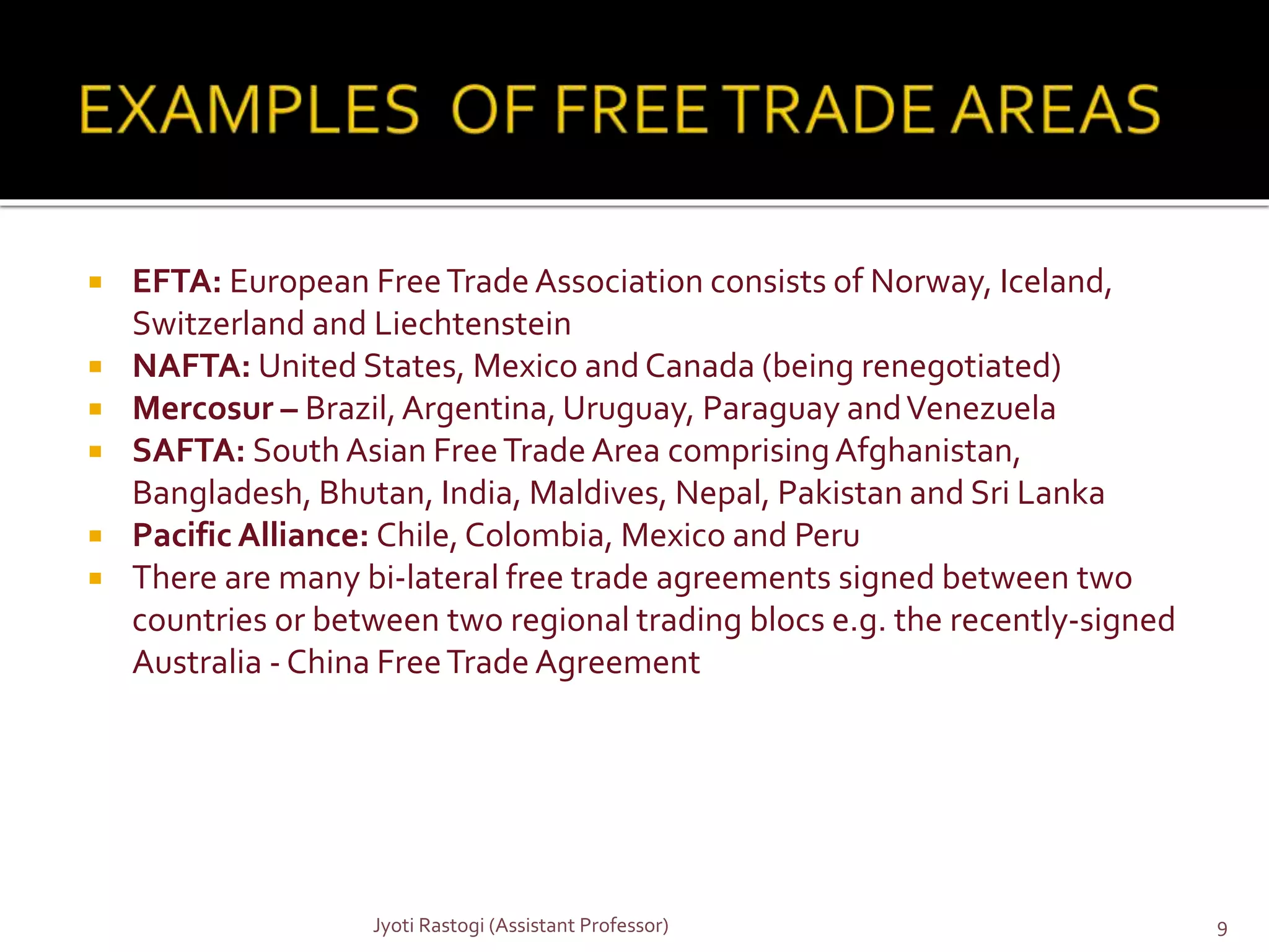 Regional And Free Trade Agreements | PPTX