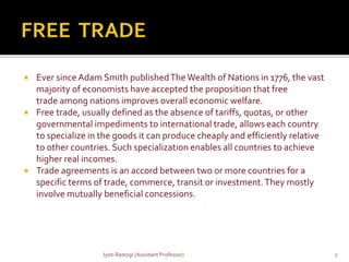 Regional And Free Trade Agreements | PPTX