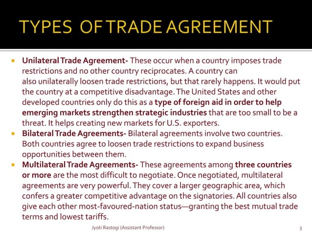 Regional And Free Trade Agreements | PPTX | Economy | Business and Finance