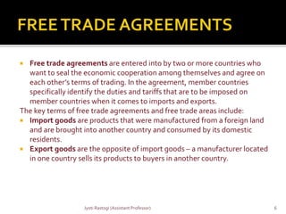 Regional And Free Trade Agreements | PPTX