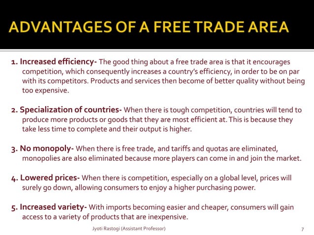 Regional And Free Trade Agreements | PPTX | Economy | Business and Finance