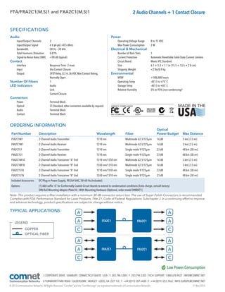 ComNet FTA2C1M1 Data Sheet | PDF