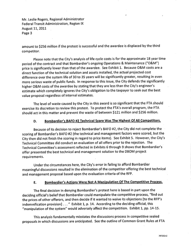 Bombardier FTA Appeal letter | PDF