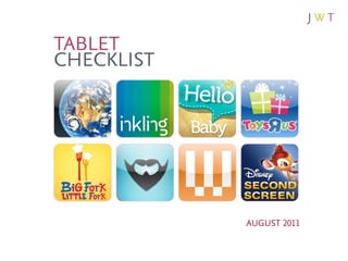 Tablet Checklist (August 2011) | PPT
