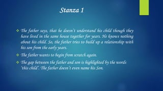 Father to son - by Elizabeth Jennings | PPTX