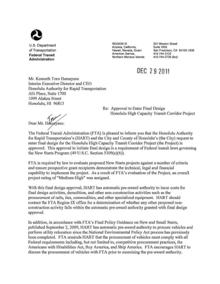 FTA Final Design Letter | PDF