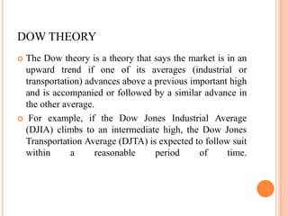 Dow Theory and Elliott Wave Theory | PPTX
