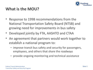 FTA Bus Safety & Security Orientation | PPT